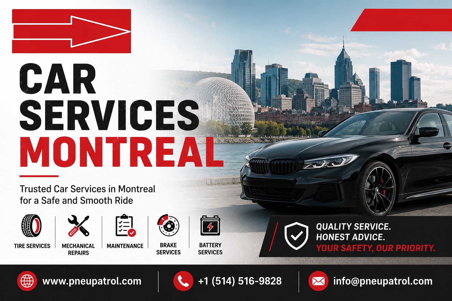 Car Services in Montreal - Tire Change & Mechanical Services